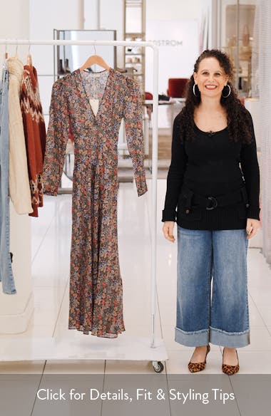 Charleston Floral Long Sleeve Cotton Maxi Dress (Women) | Nordstrom