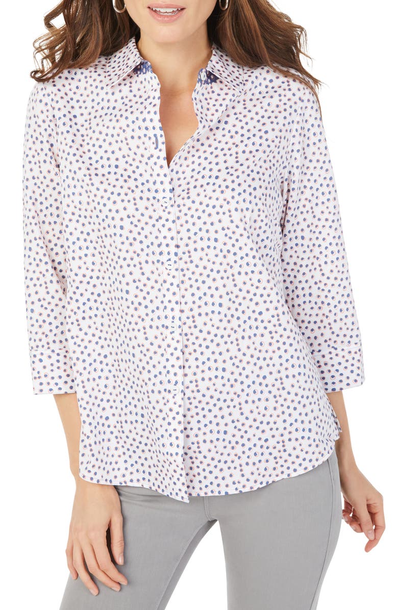 Foxcroft Ava Demure Dots Blouse | Nordstromrack