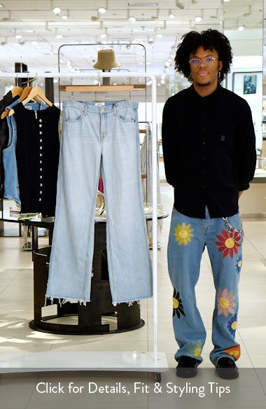 Re/Done The Californian High Waist Raw Hem Flare Leg Jeans | Nordstromrack