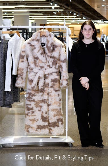 UGG® Alesandra Faux Fur Wrap Coat | Nordstromrack