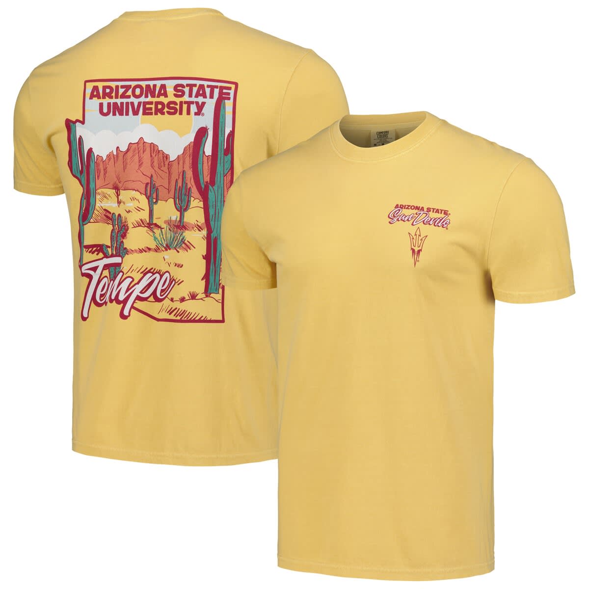 IMAGE ONE Unisex Gold Arizona State Sun Devils Hyper Local Cactus State ...