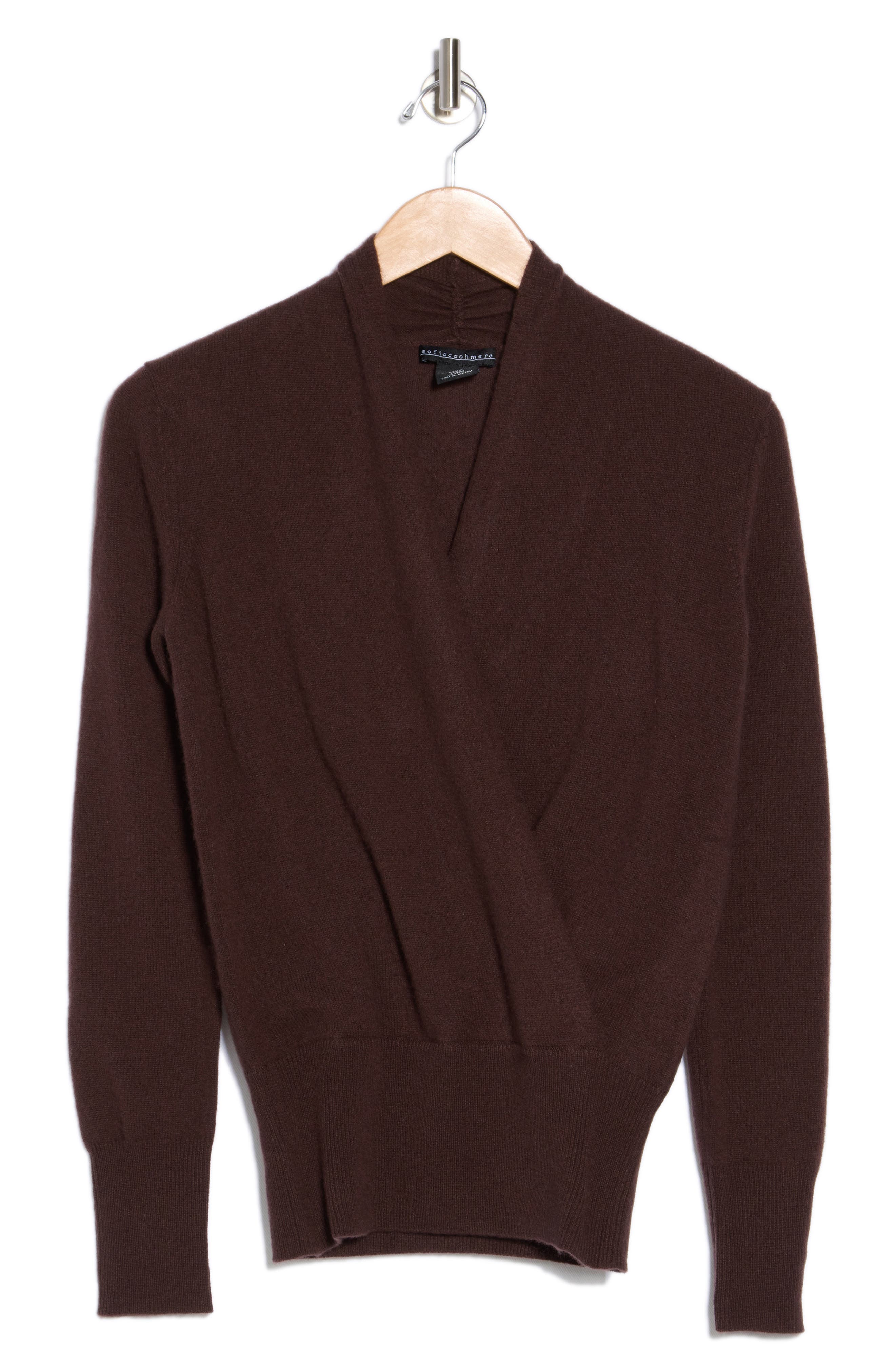 Sofia Cashmere Cashmere Faux Wrap Sweater | Nordstromrack
