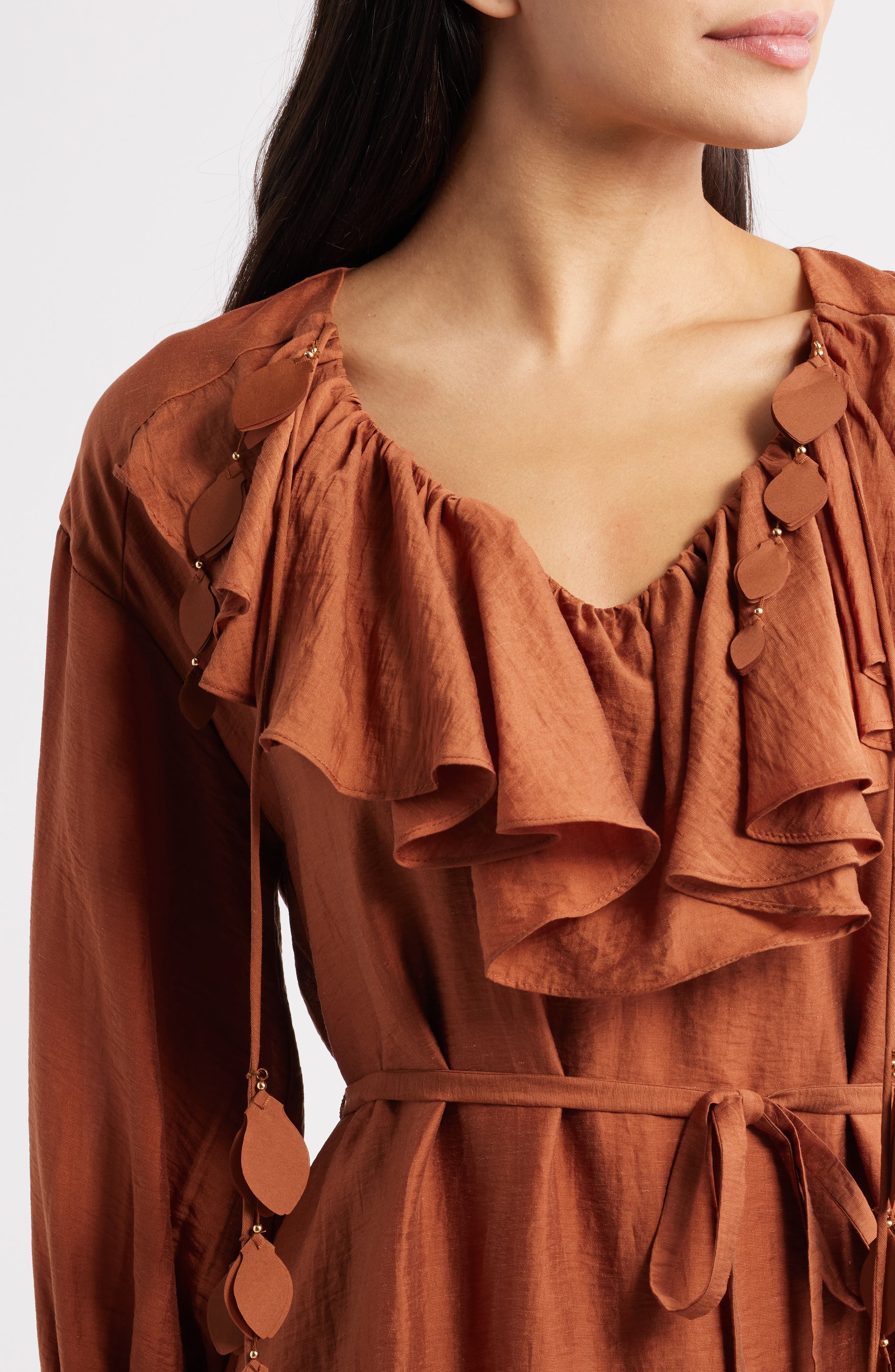 CIEBON Kiyelle Ruffle Long Sleeve Dress | Nordstromrack