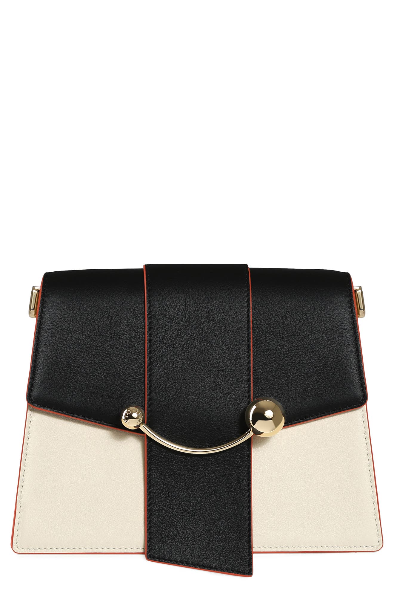 Strathberry Box Crescent Tricolor Leather Shoulder Bag | Nordstrom