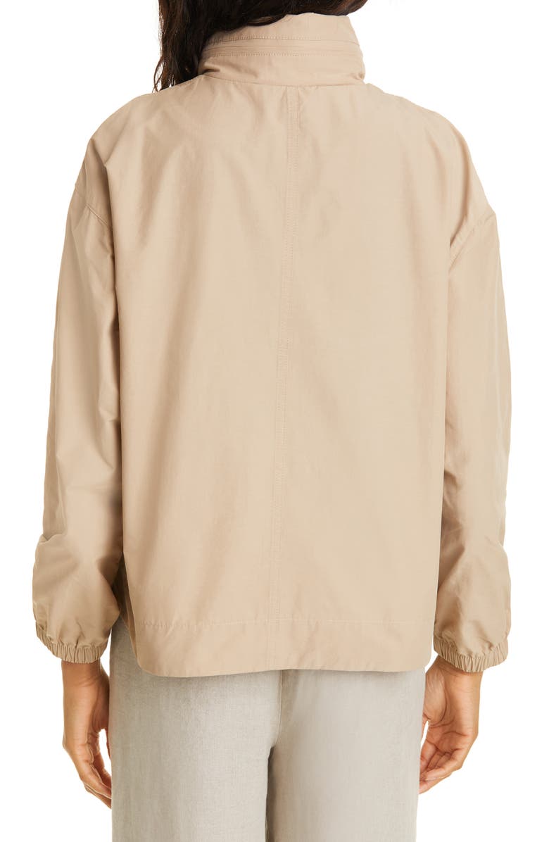 Eileen Fisher Stand Collar Organic Cotton Blend Jacket | Nordstromrack