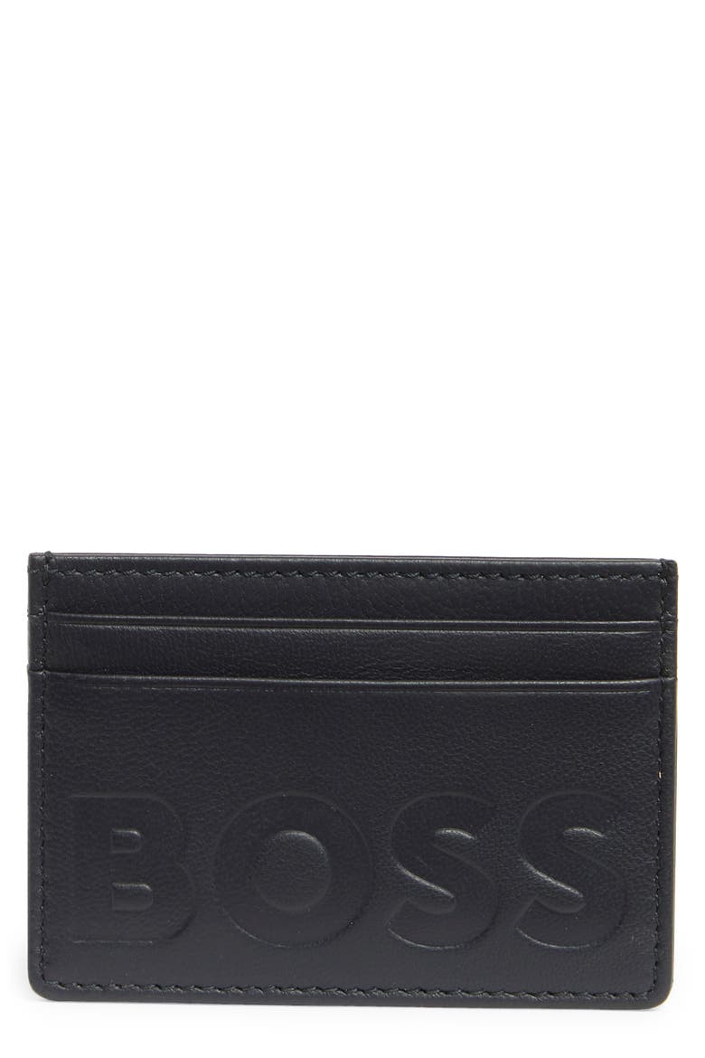 Laslo Debossed Logo Leather Card Case (Men) | Nordstromrack