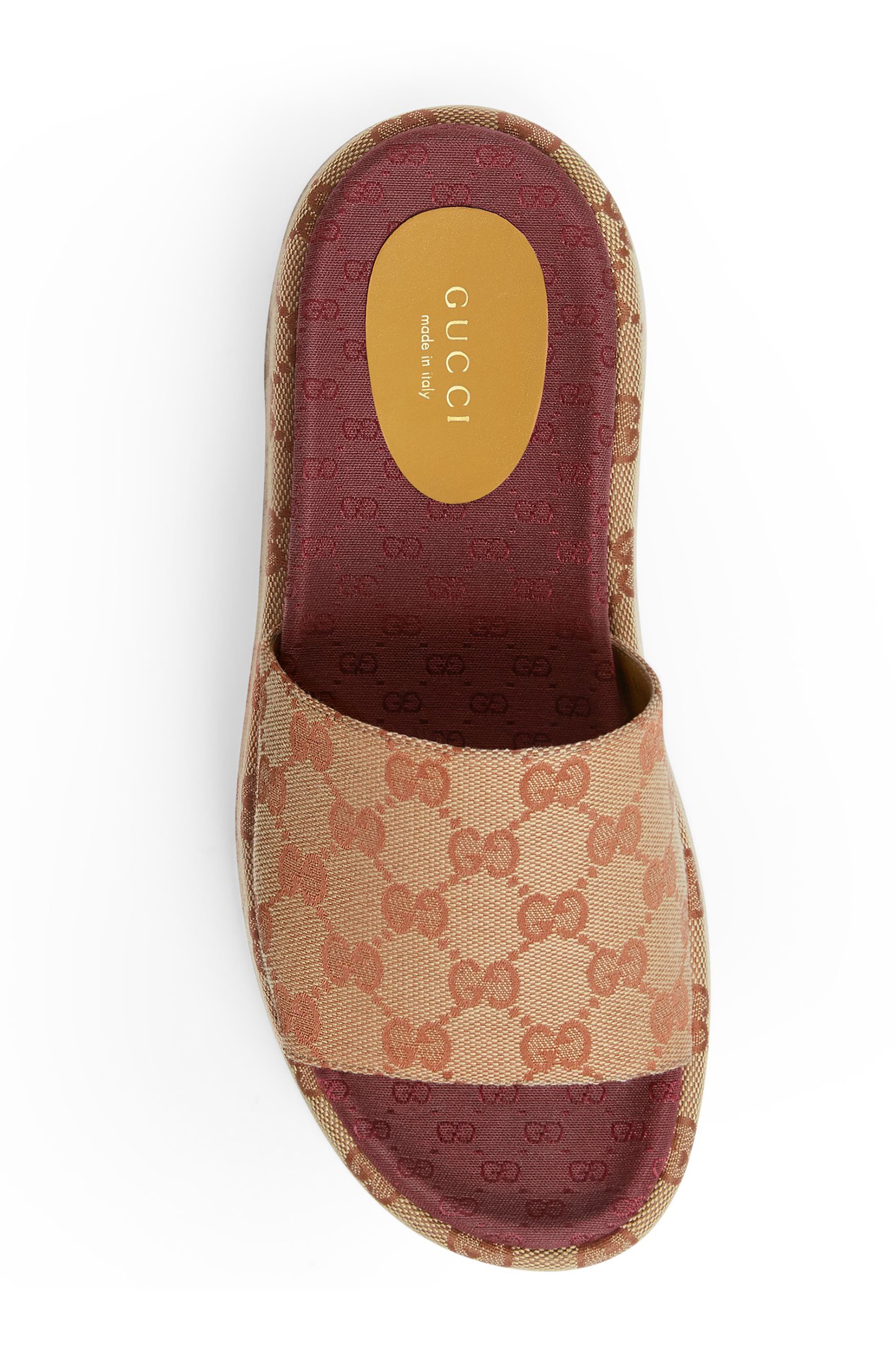Gucci Angelina GG Supreme Platform Slide Sandal (Women) | Nordstromrack