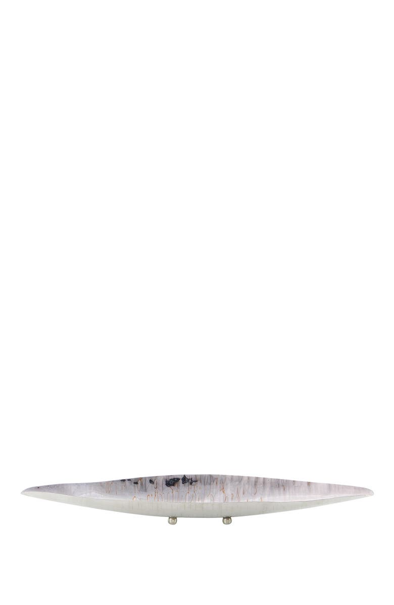 WILLOW ROW Silvertone Stainless Steel Decorative Bowl with Hammered ...