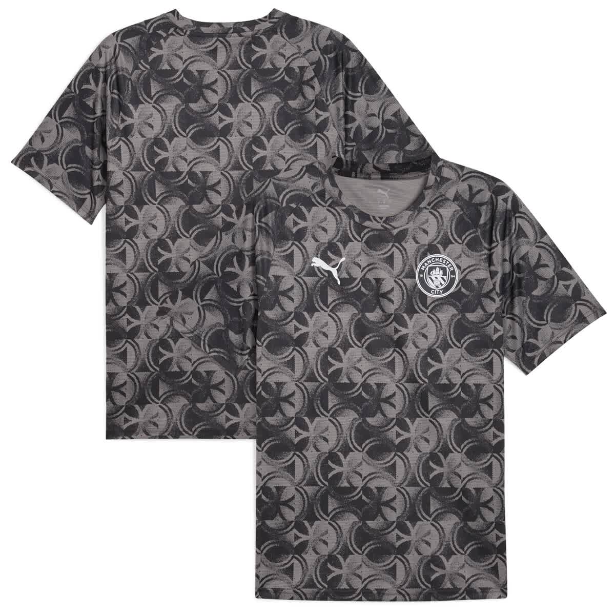 PUMA Men's Puma Black Manchester City 2025/26 Pre-Match Training Jersey ...