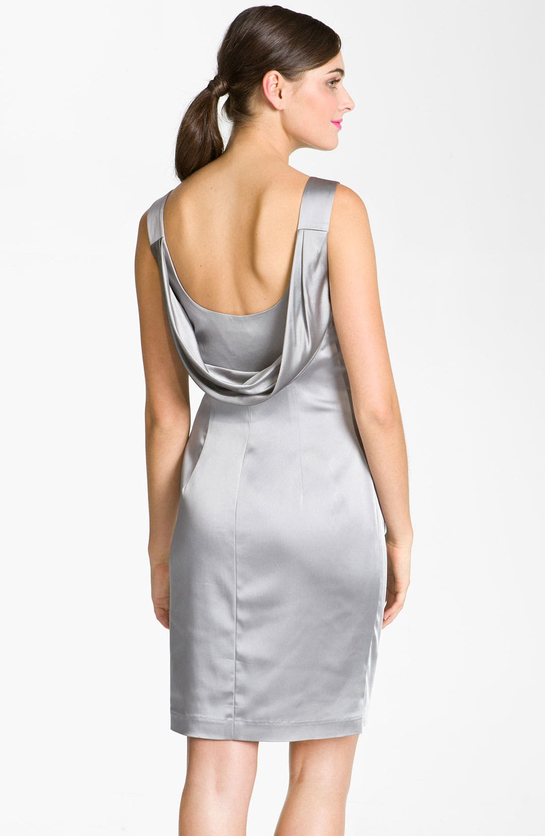 Suzi Chin for Maggy Boutique Cowl Back Satin Sheath Dress | Nordstrom
