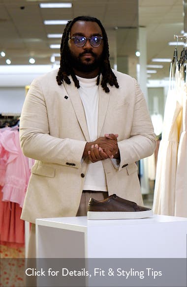 BOSS Gary Textured Leather Low Top Sneaker (Men) | Nordstrom