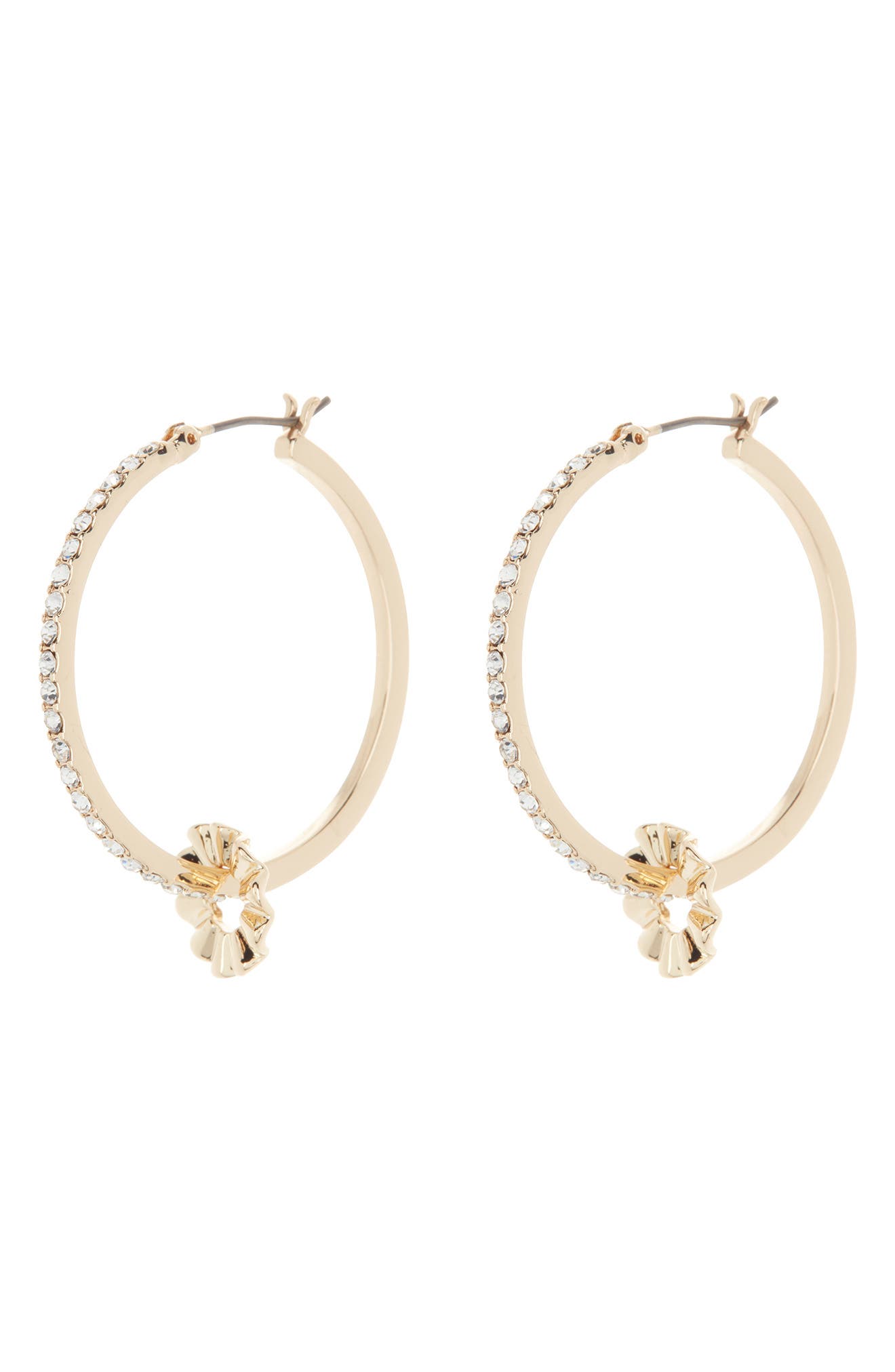 Anne Klein Pavé Crystal Hoop Earrings | Nordstromrack