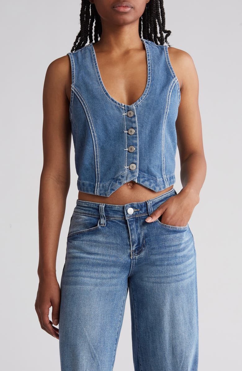 FLYING ANGEL Heavy Stitch Denim Vest | Nordstromrack