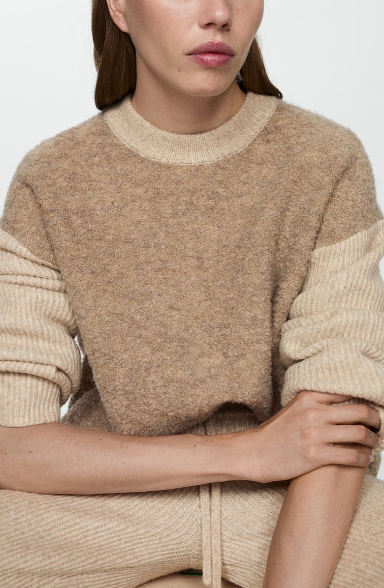 MANGO Colorblock Crewneck Sweater | Nordstrom