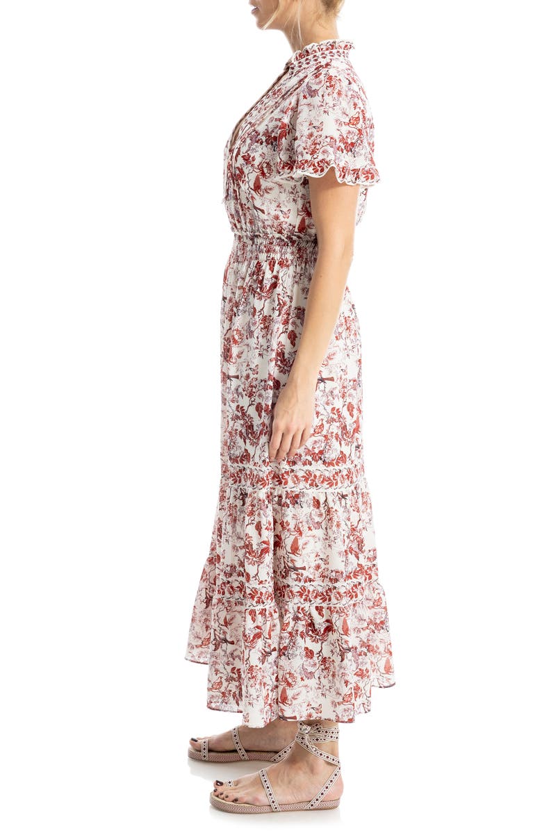 MAX STUDIO Short Sleeve Tiered Georgette Maxi Dress | Nordstromrack