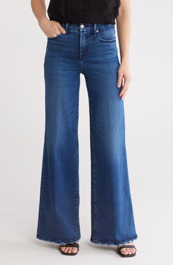 Good American Good Waist High Waist Palazzo Jeans | Nordstromrack