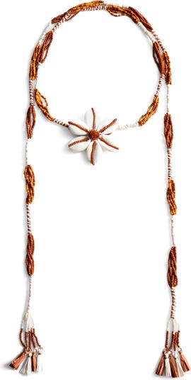 MANGO Shell & Bead Wrap Necklace | Nordstrom