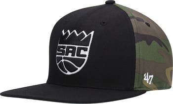 '47 Men's '47 Black/Camo Sacramento Kings Bramble Captain Snapback Hat ...