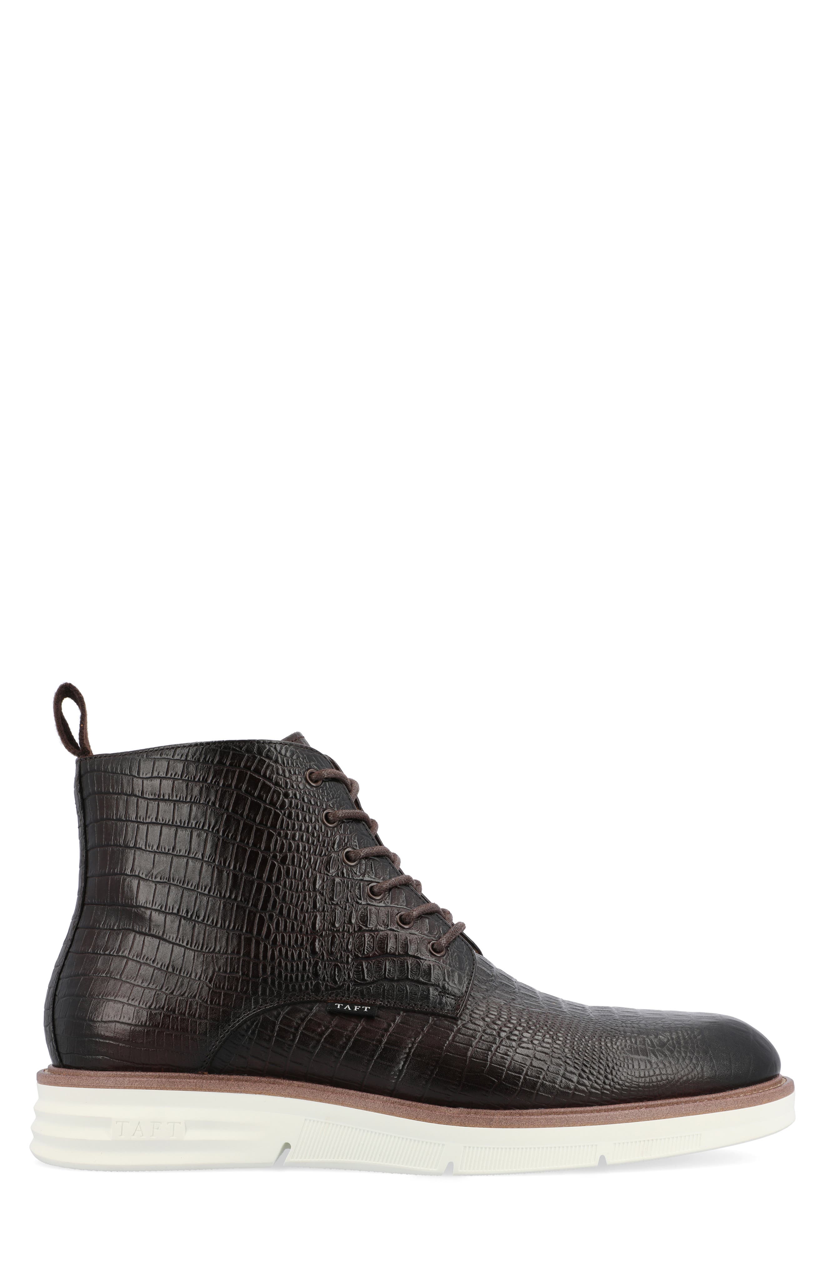 TAFT Croc Embossed Leather Boot (Men) | Nordstromrack