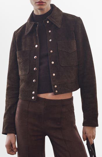 MANGO Suede Jacket | Nordstrom