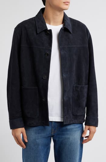 FRAME Unlined Suede Chore Coat | Nordstrom