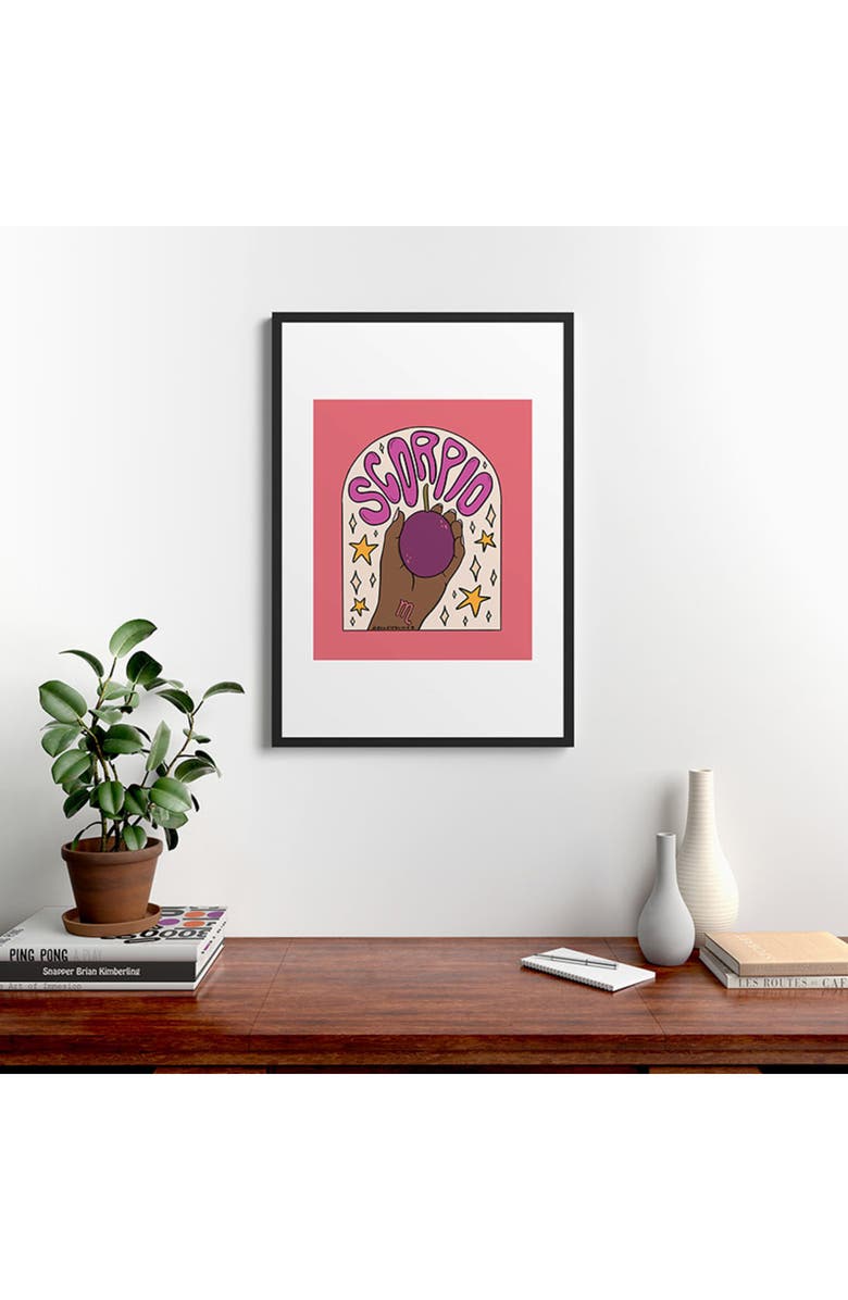 Deny Designs 'Scorpio Passionfruit Doodle' by Meg Framed Wall Art ...