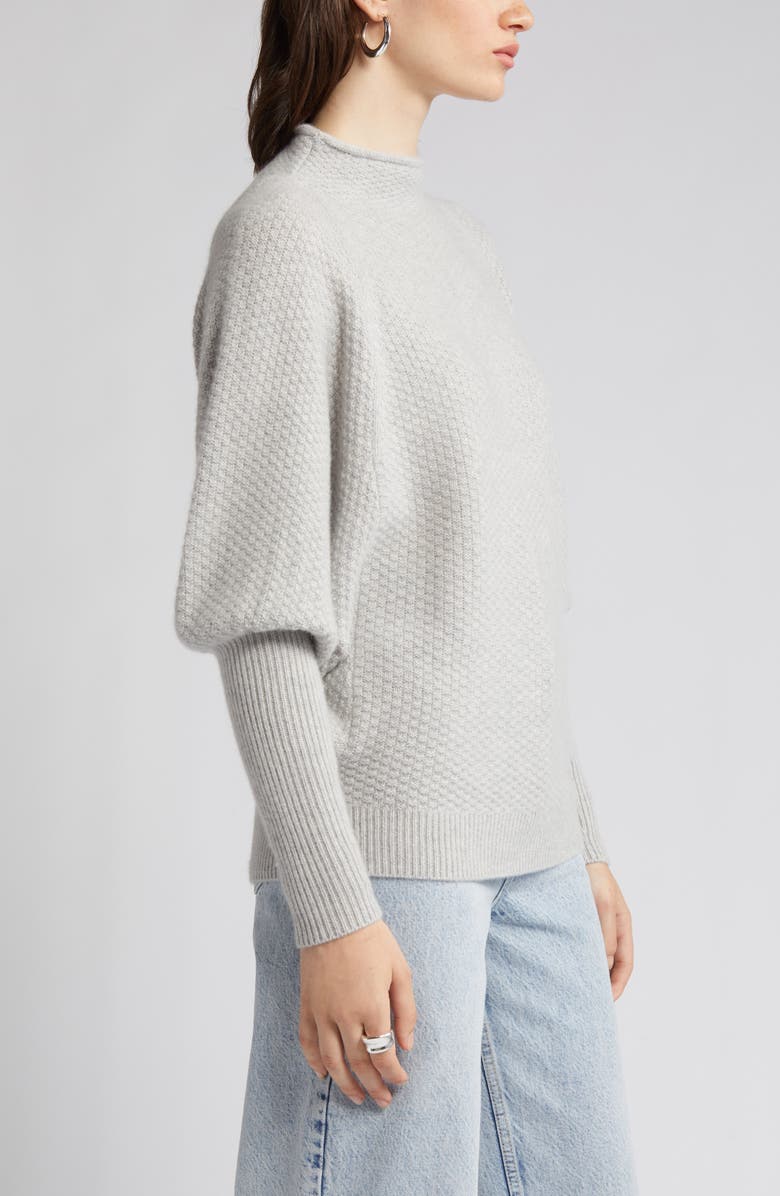 Nordstrom Signature Textured Juliet Sleeve Cashmere Sweater | Nordstromrack