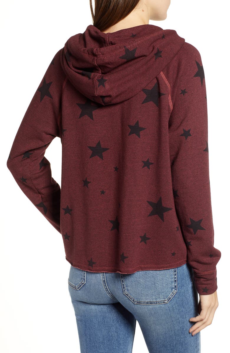 Sundry Star Print Crop Hoodie | Nordstrom