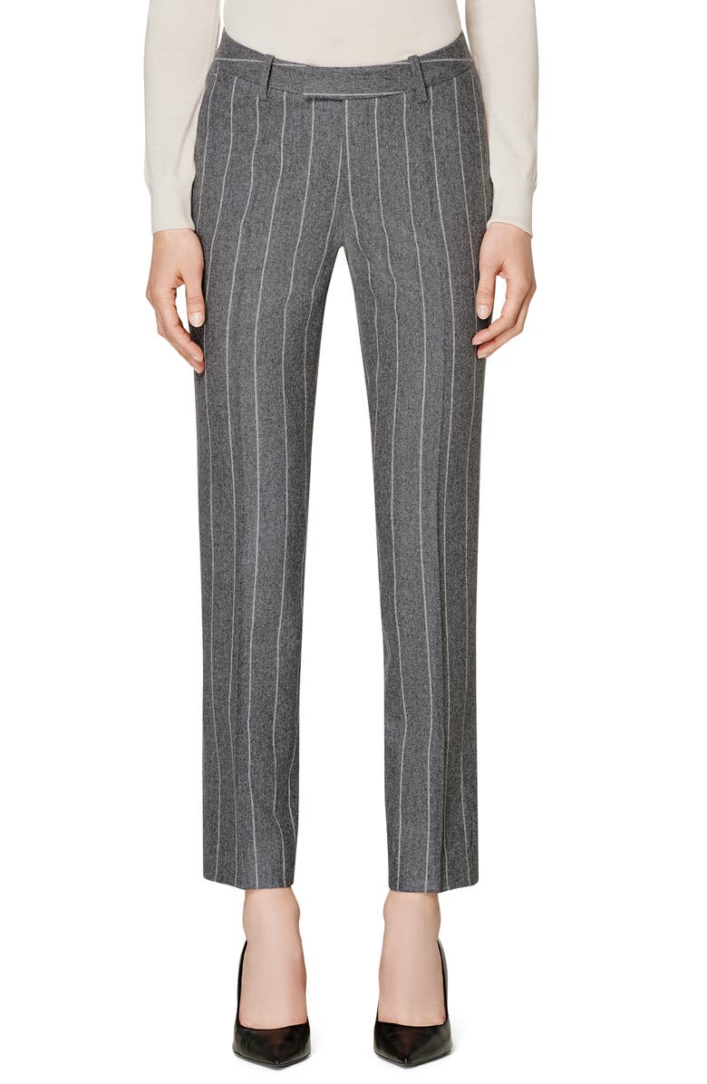 SUISTUDIO Robin Classic Fit Chalk Stripe Wool Trousers | Nordstromrack