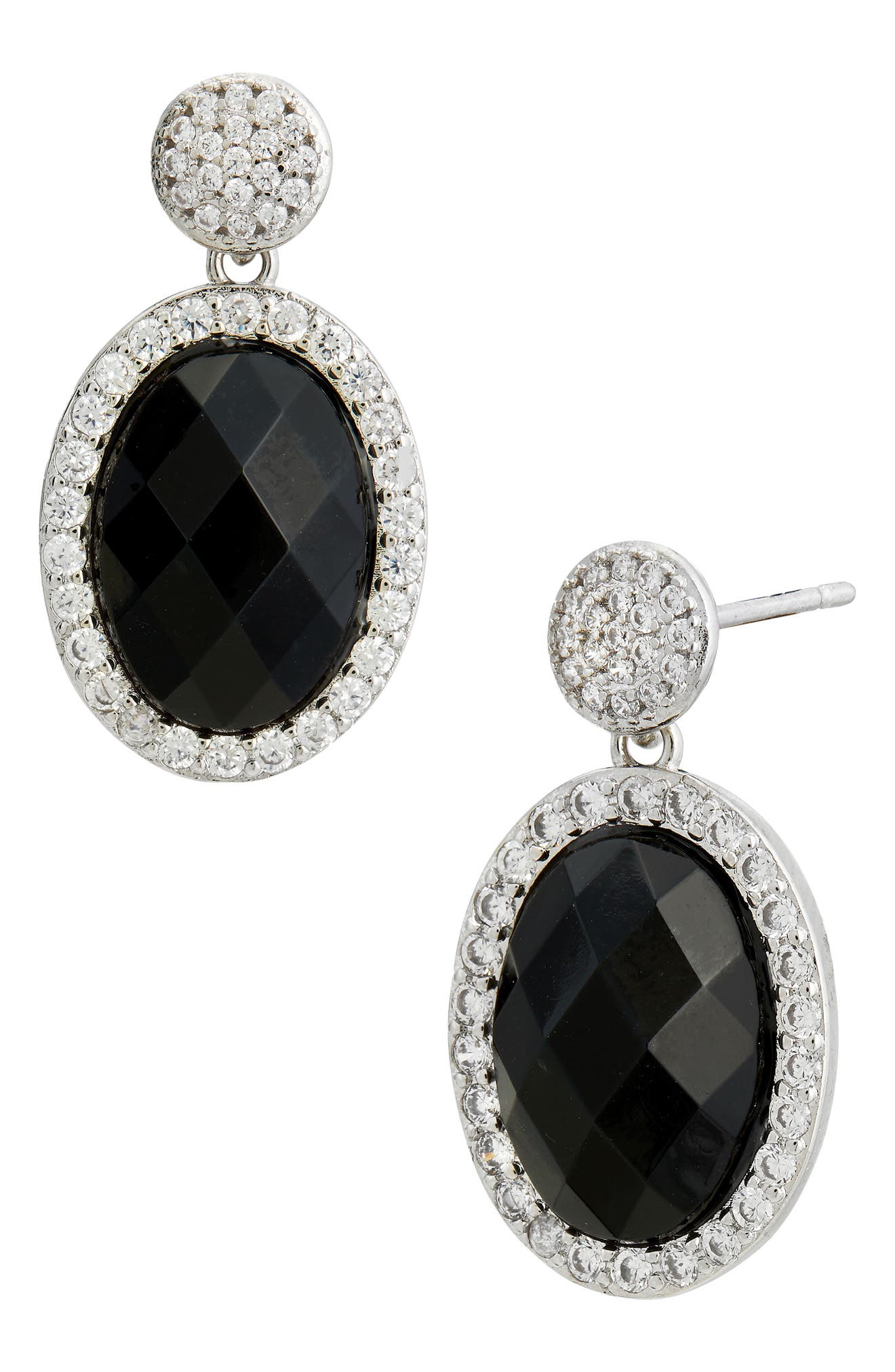 SAVVY CIE JEWELS Sterling Silver CZ Stone Drop Earrings | Nordstromrack