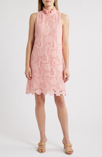 Anne Klein Ruffle Collar Lace Shift Dress | Nordstromrack