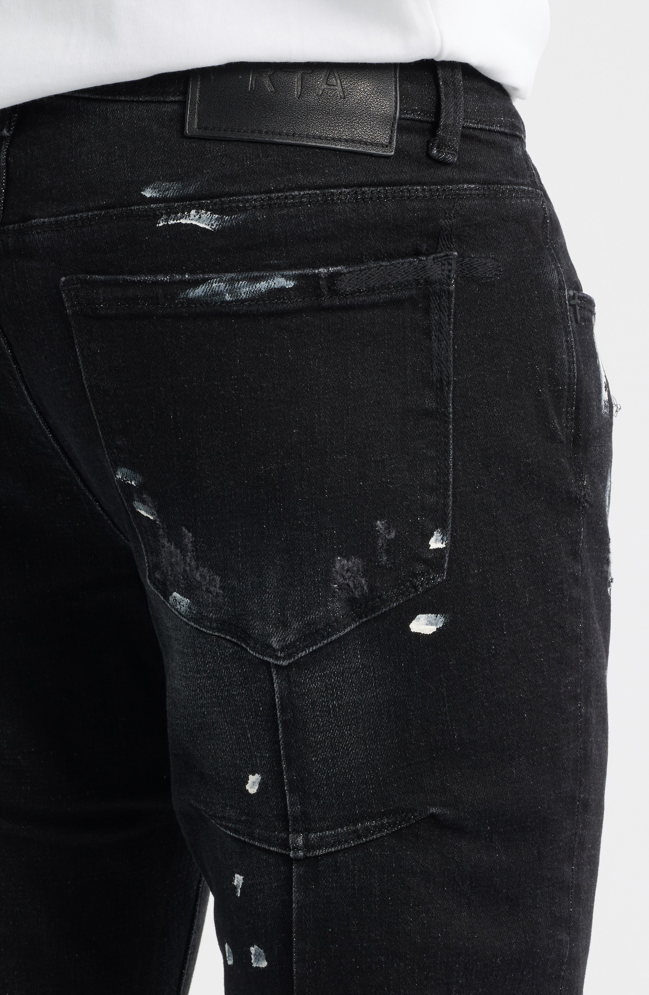 RtA Clayton Paint Splatter Ripped Skinny Jeans | Nordstrom