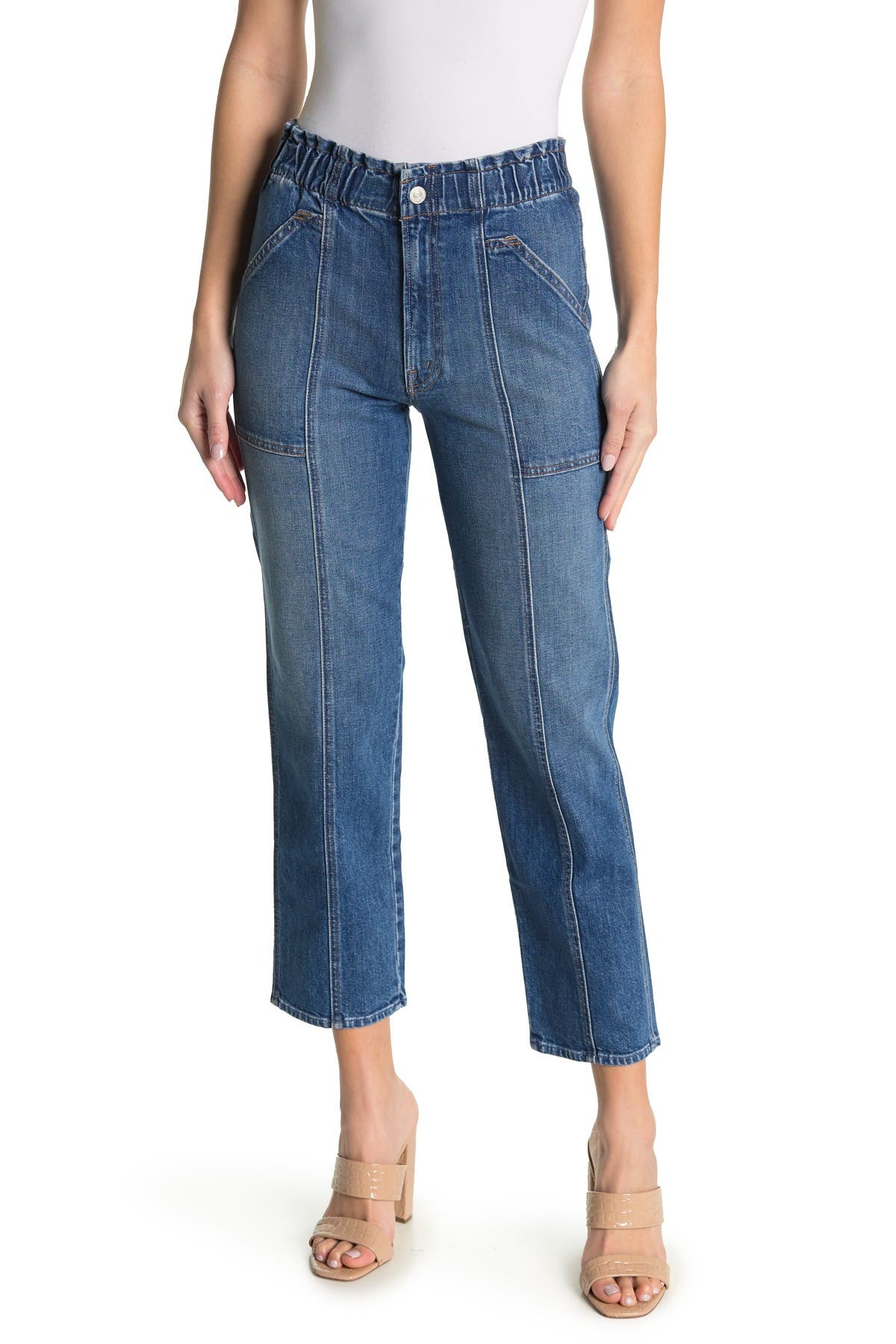 MOTHER The Springy High Waist Ankle Straight Leg Jeans | Nordstromrack