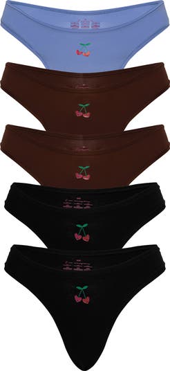 Cheeky Cherry 5-Pack Leakproof Everyday Liner Ultra Smooth Dipped Thong | Nordstrom