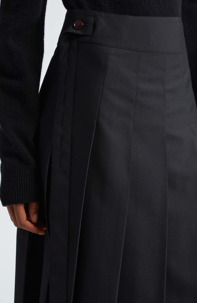 Róhe Pleated Wool Blend Wrap Skirt | Nordstromrack
