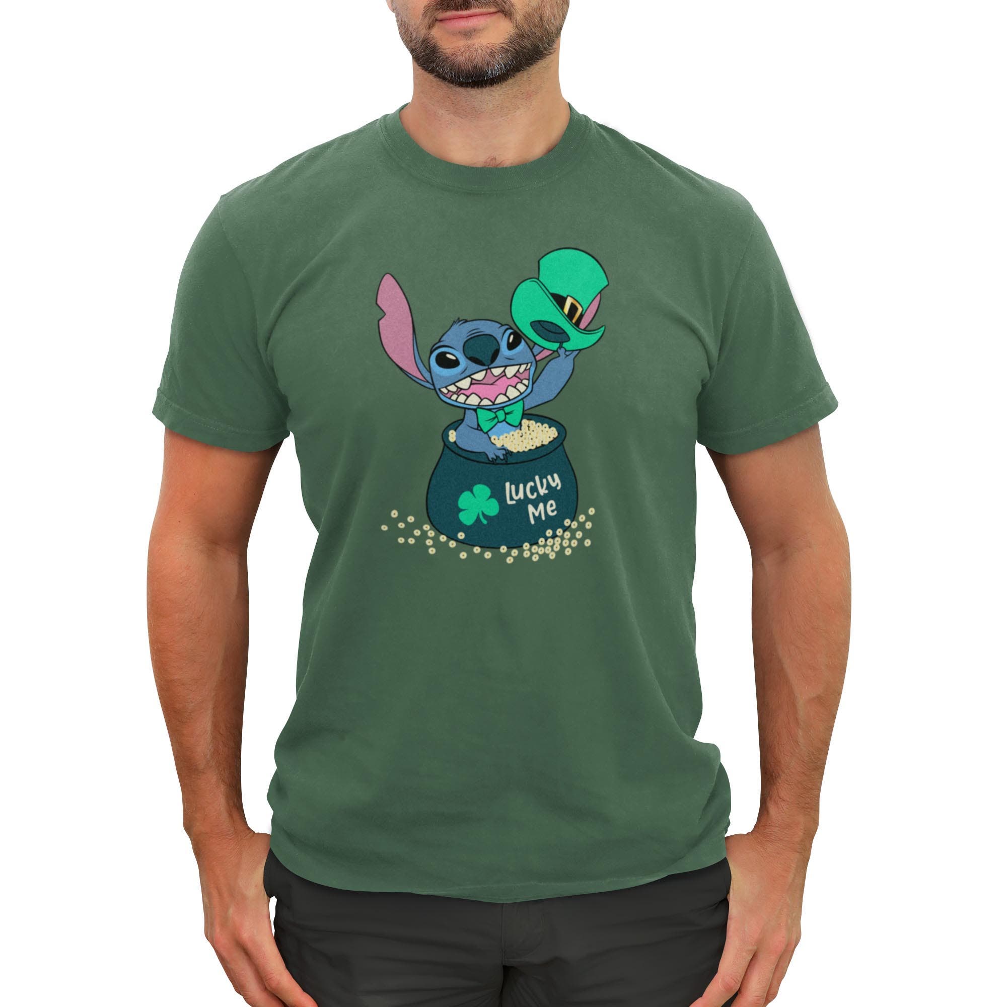 Lilo & Stitch Men's Lilo & Stitch St. Patrick's Day Stitch Lucky Me Pot ...