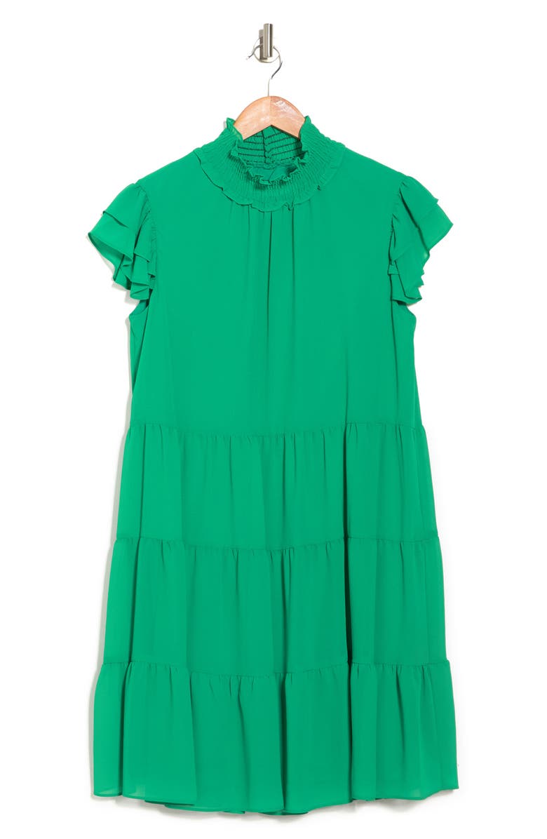 Eliza J Flutter Sleeve Mock Neck Dress | Nordstromrack