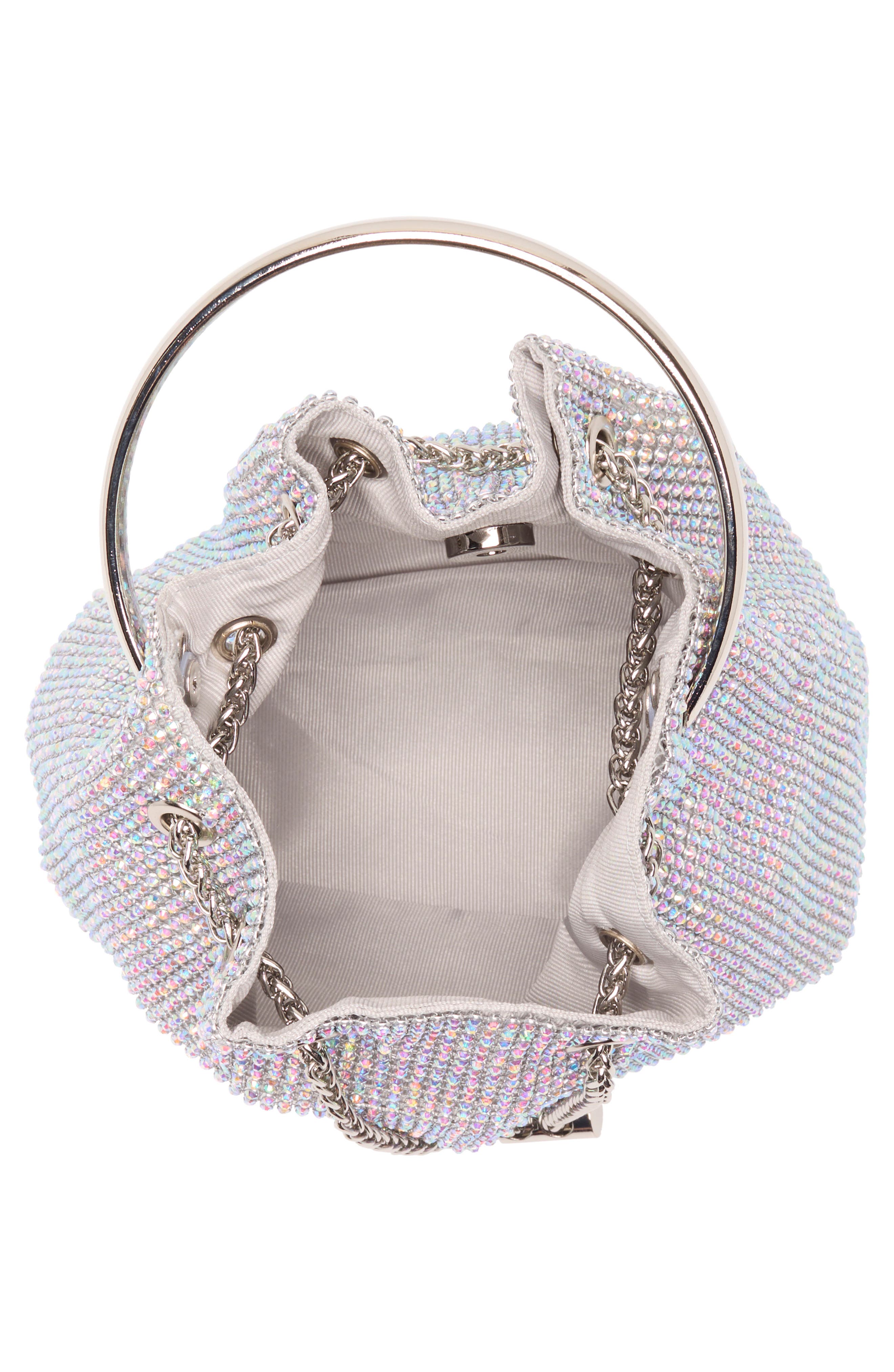 Jessica McClintock Taryn Rhinestone Mesh Bucket Bag | Nordstromrack