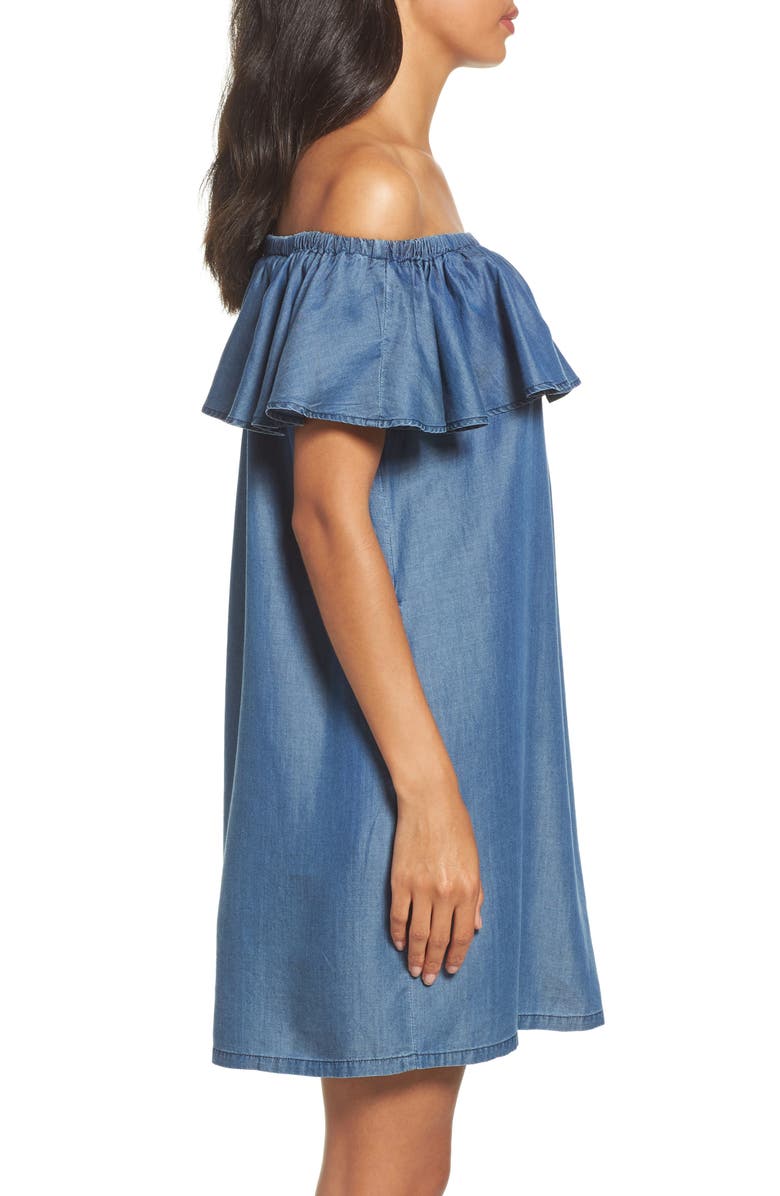 Tommy Bahama Off the Shoulder Chambray Cover-Up Dress | Nordstromrack