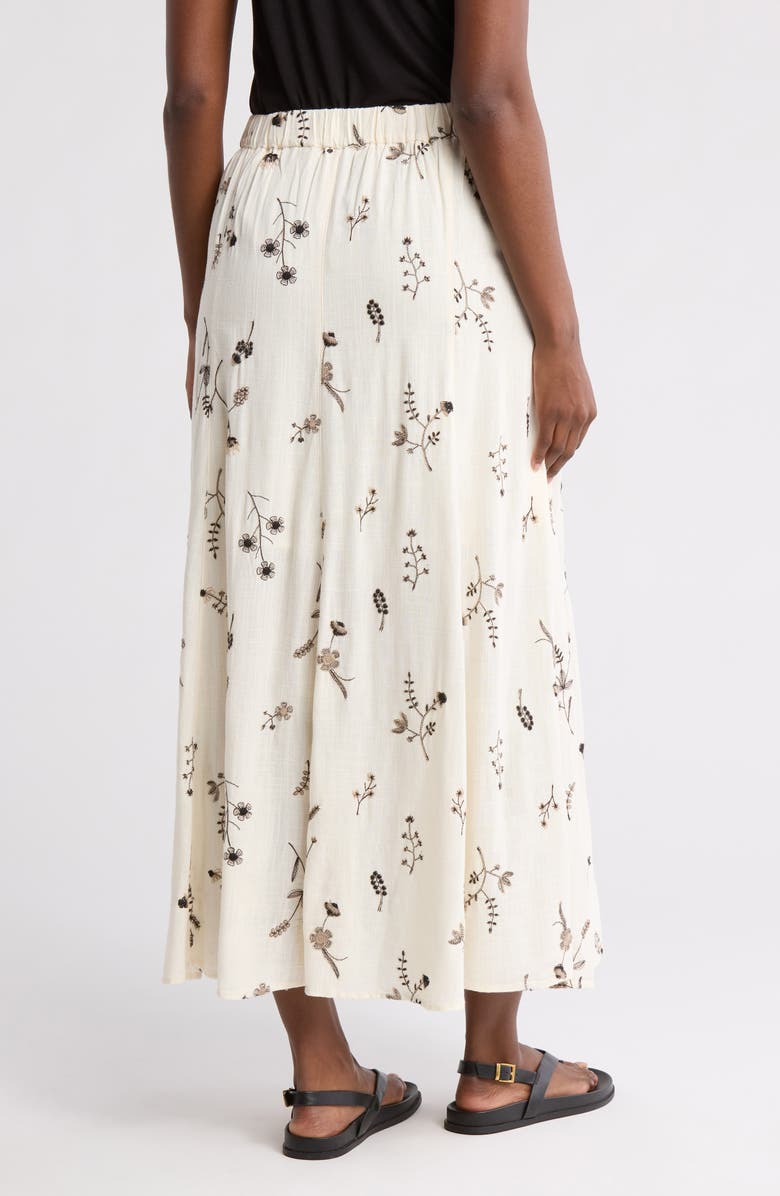 T Tahari Floral Embroidered Midi Skirt | Nordstromrack