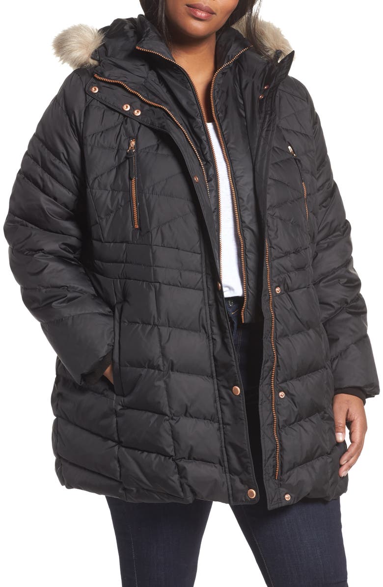 Andrew Marc Marley Down Coat with Detachable Faux Fur | Nordstrom