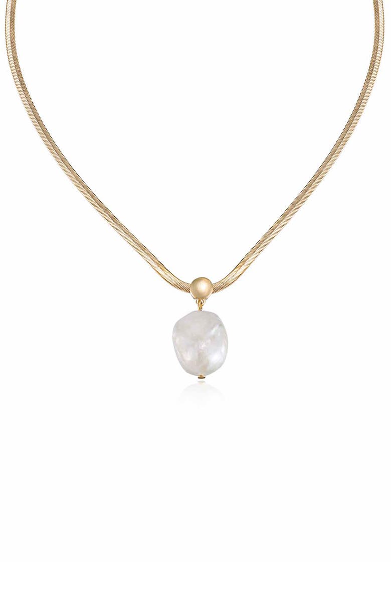 Ettika Cultured Baroque Pearl Pendant Necklace | Nordstrom