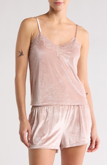 Danskin High Shine Velour Camisole & Shorts Pajamas | Nordstromrack