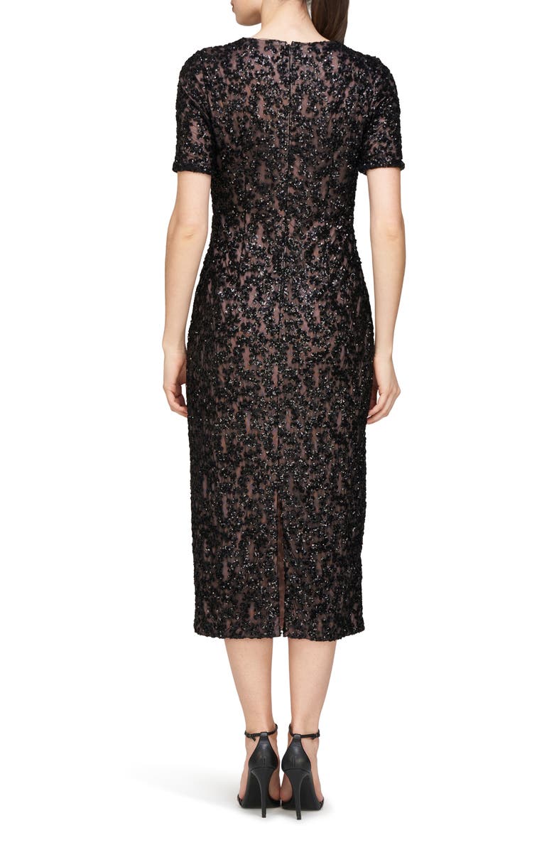 JS Collections Farrah Sequin Short Sleeve Cocktail Dress | Nordstromrack