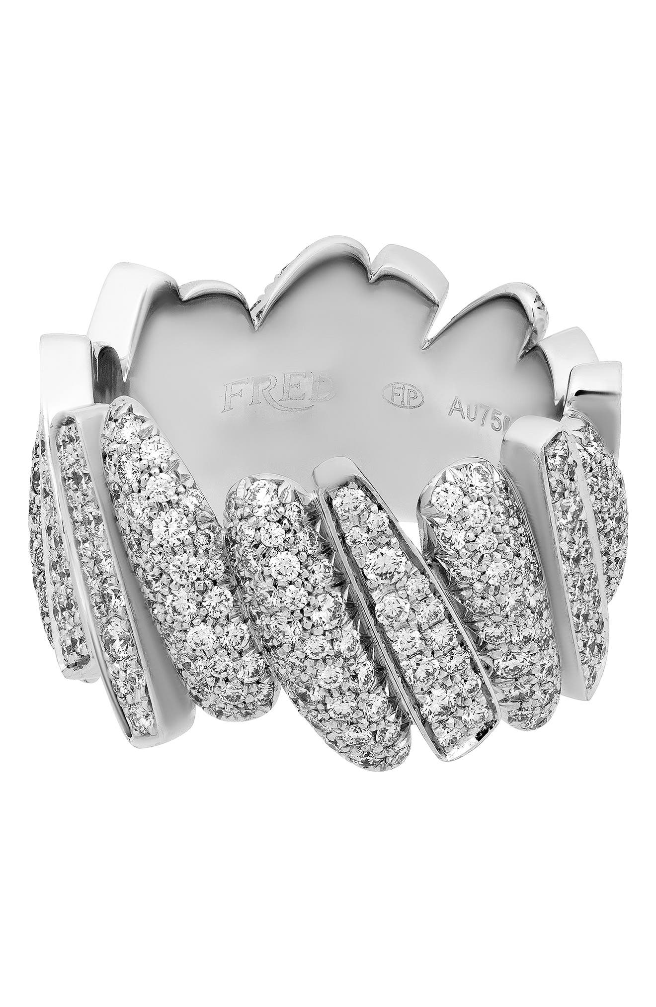 FRED OF PARIS Success 18K White Gold Pavé Diamond Ring - 2.18 ctw ...