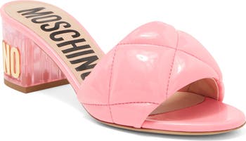 Moschino Patent Quilted Block Heel Sandal (Women) | Nordstromrack