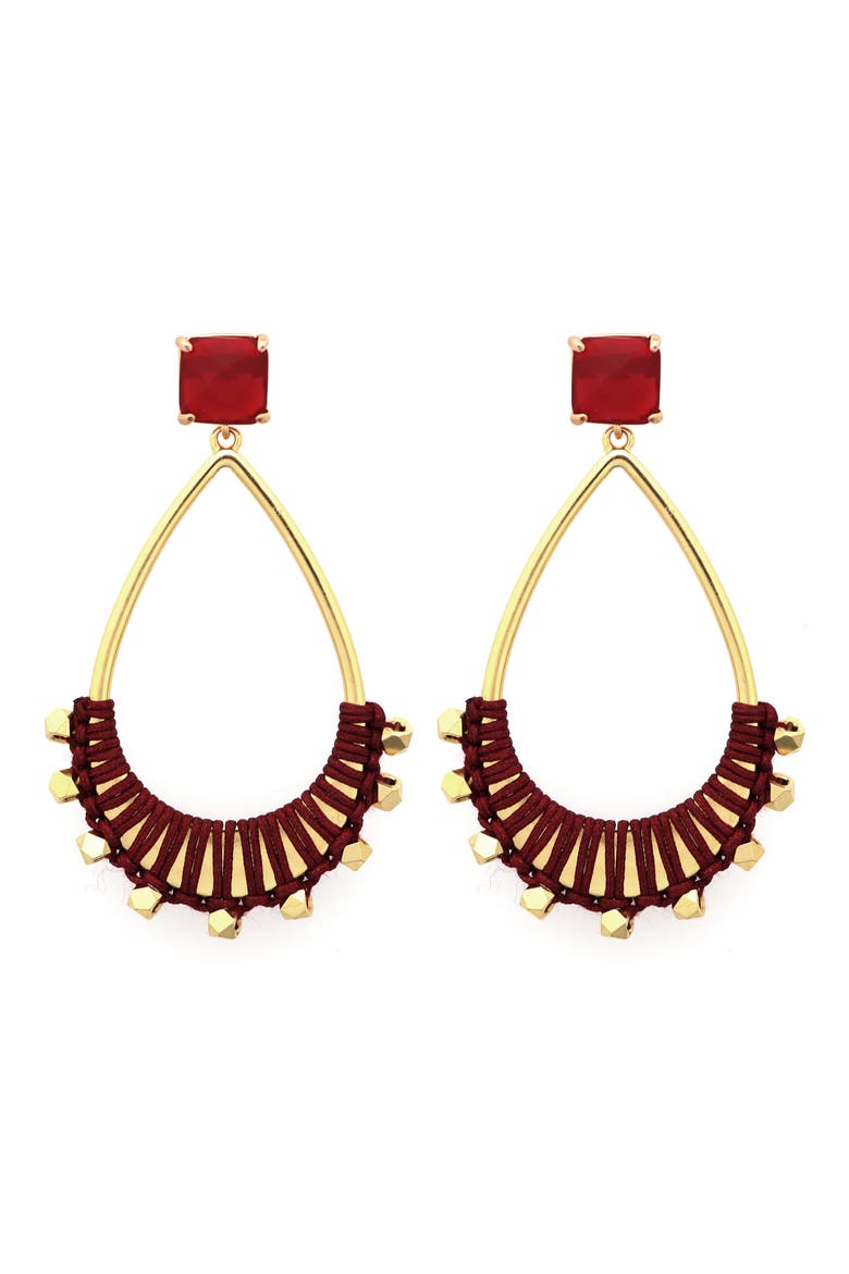 Burgundy Wrapped Teardrop Earrings (Women) | Nordstromrack