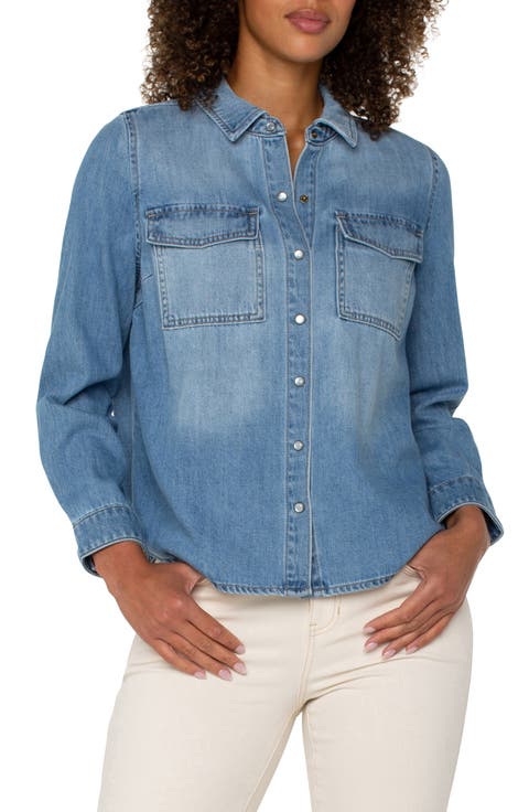 Women's Denim Blouses | Nordstrom