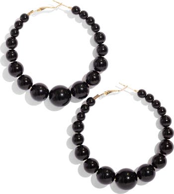 Hoop Mobb Imitation Pearl Hoop Earrings | Nordstromrack