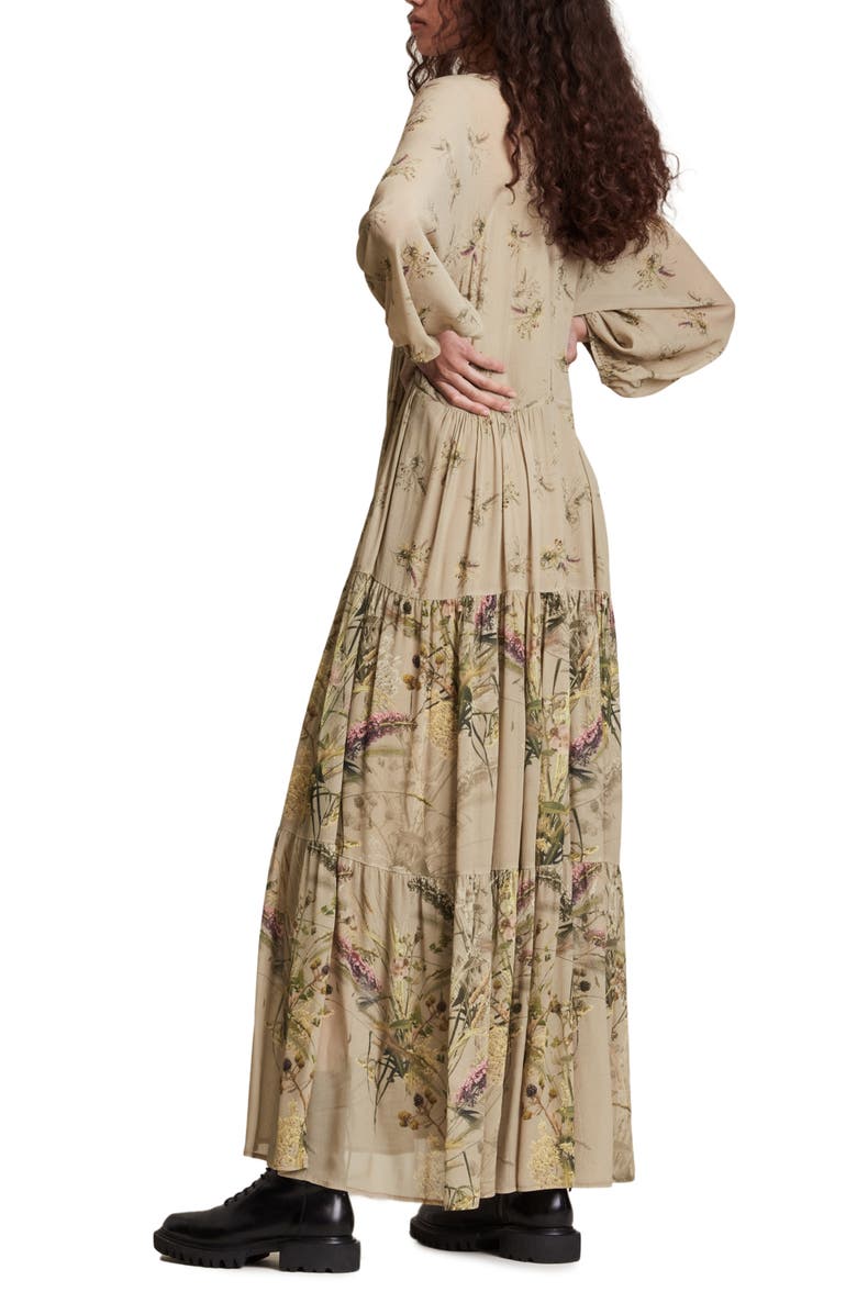 AllSaints Trude Caledonian Long Sleeve Floral Maxi Dress | Nordstrom